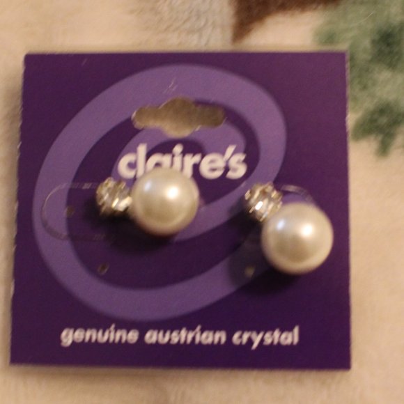 Claire's | Jewelry | 25 Pairs Of Claires Genuine Crystal Earrings On Original Cards Sensitive ...